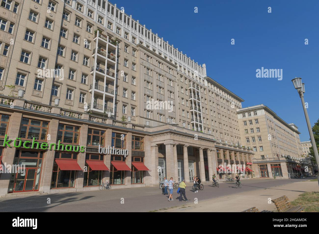 Residential buildings, architecture, Karl-Marx-Allee, Friedrichshain ...