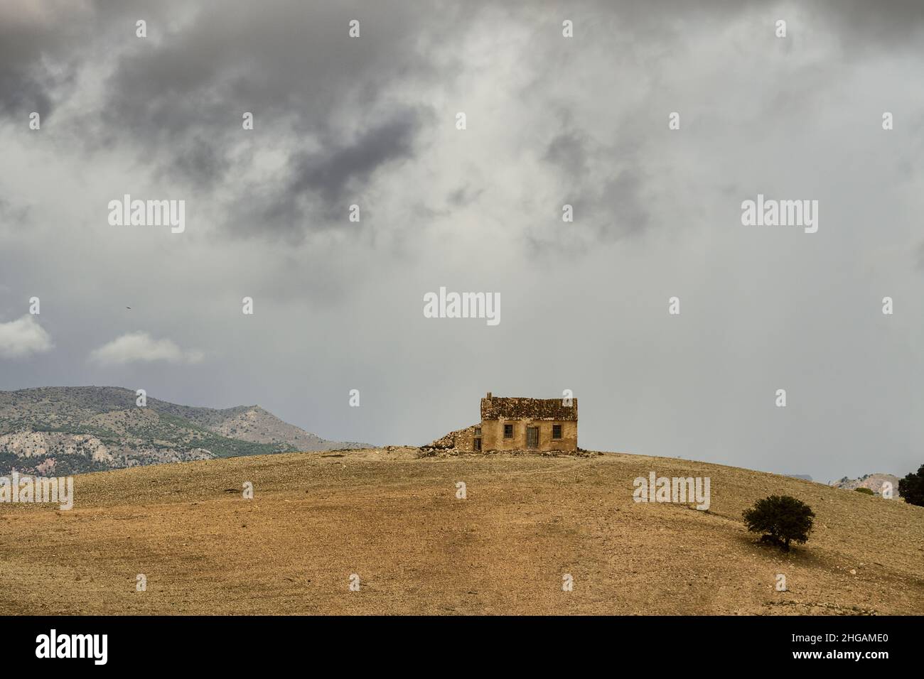 Rural house in the countryside of the Geopark of Granada Stock Photo ...