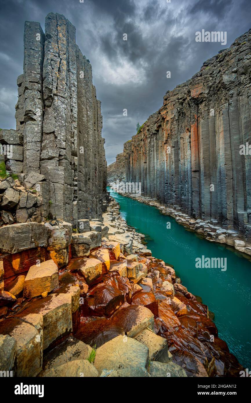 Stuolagil canyon iceland hi-res stock photography and images - Alamy