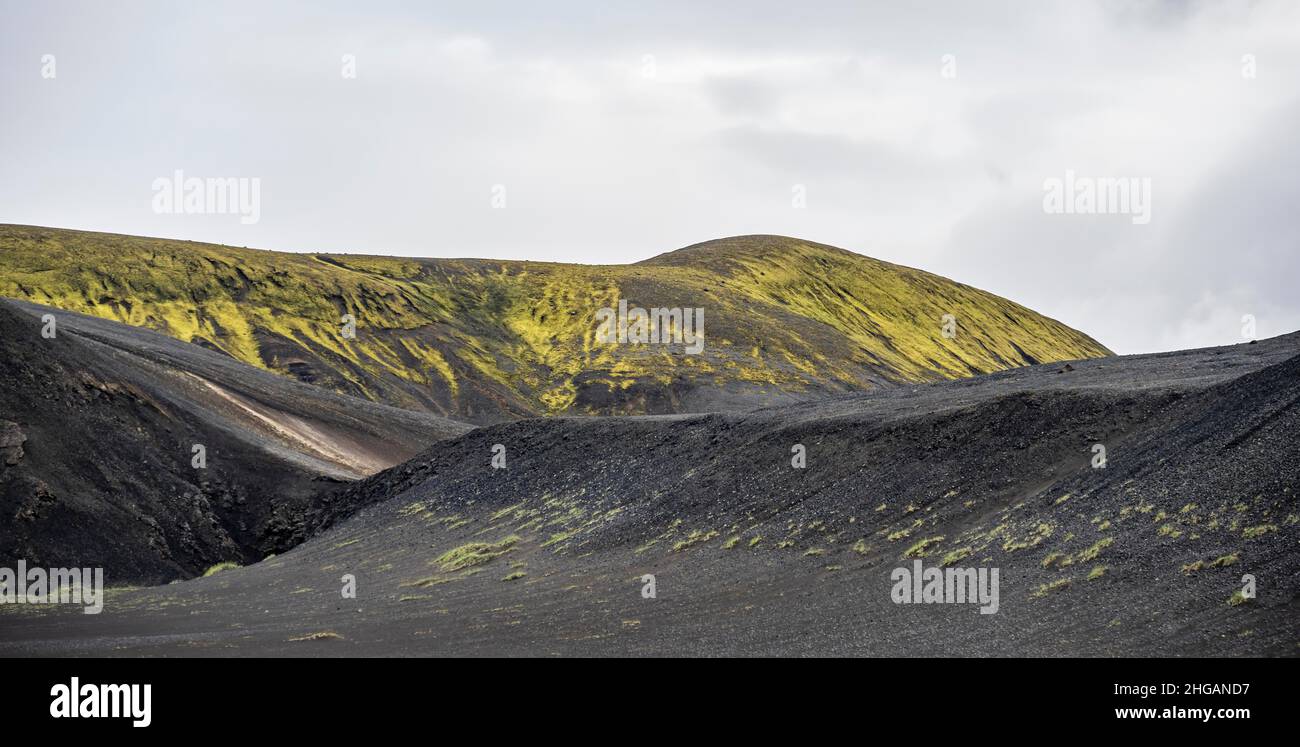 Volcanic landscape, barren landscape, Icelandic highlands, Iceland ...