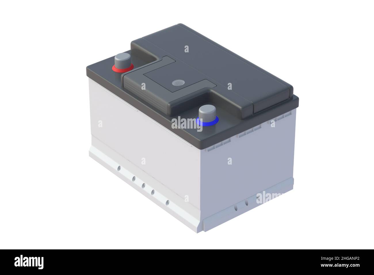 Auto battery isolated on white background. 3d render Stock Photo - Alamy