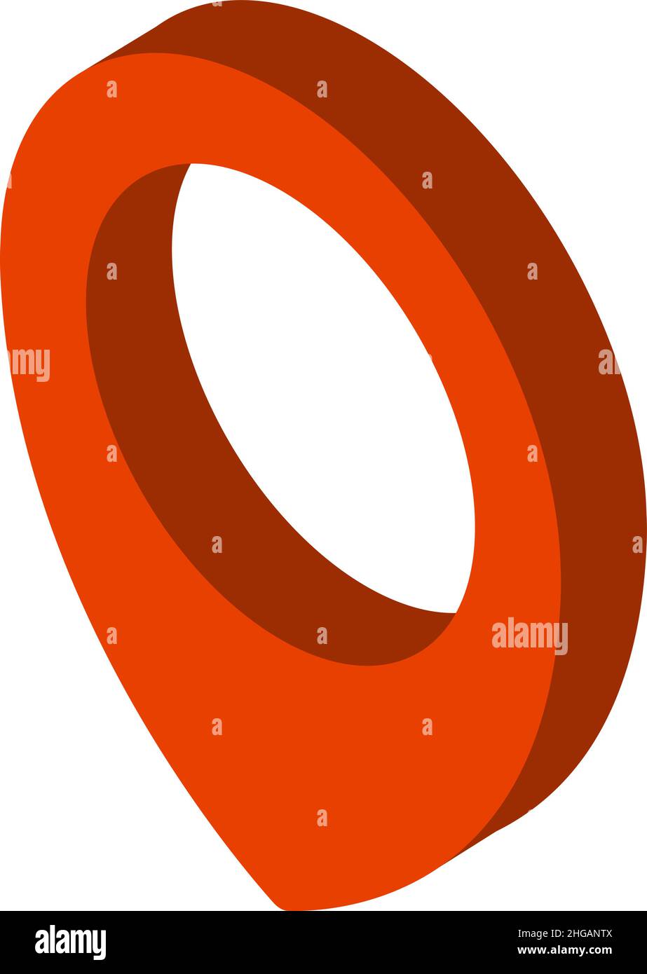 Isometric red geo pin. Map destination pointer Stock Vector Image & Art ...