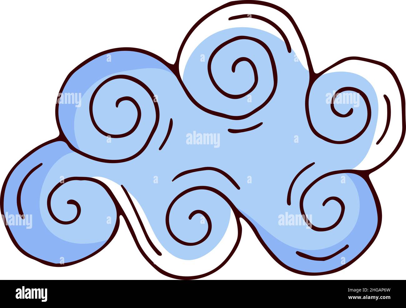 Drawn blue sky fluffy Stock Vector Images - Alamy