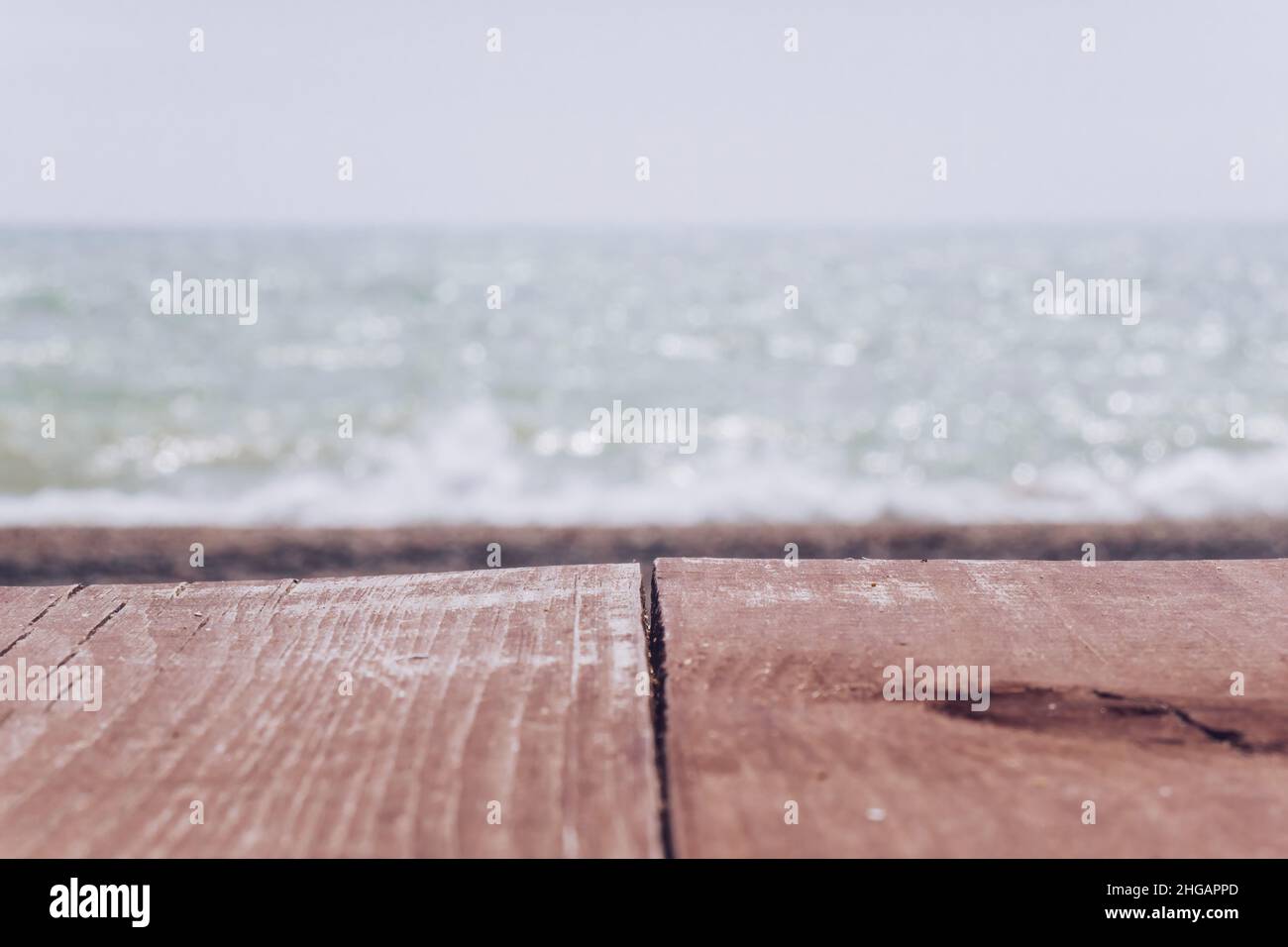 Abstract nature summer or spring ocean sea background. Small waves on ...