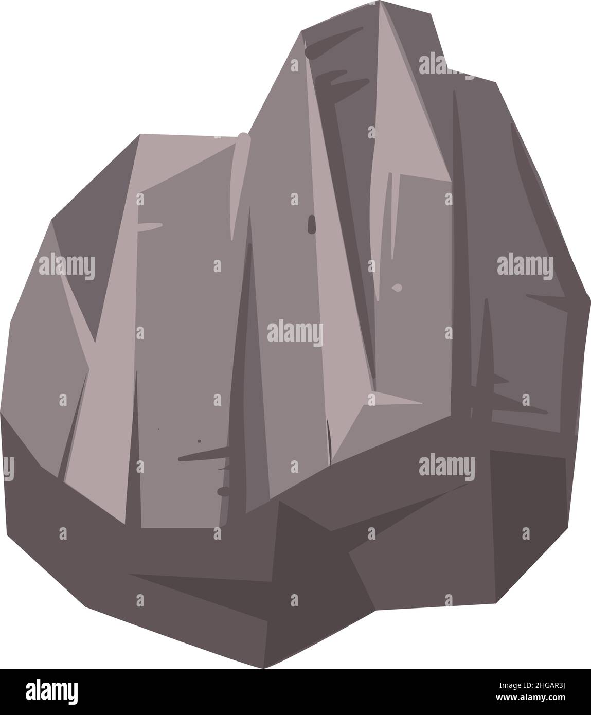 Cartoon rock. Solid stone for outdoor landscape Stock Vector Image ...