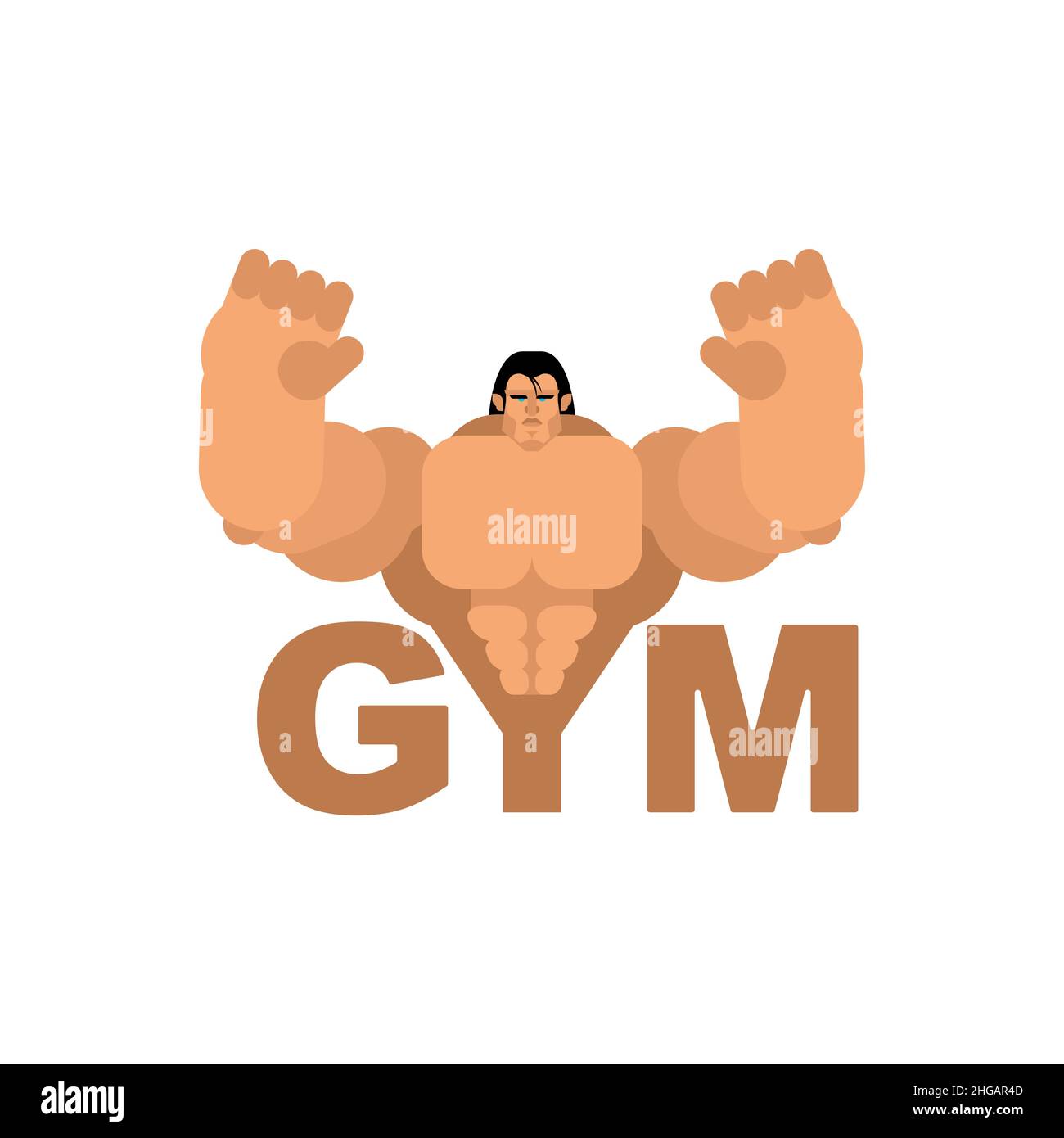 Man biceps logo badge hi-res stock photography and images - Alamy
