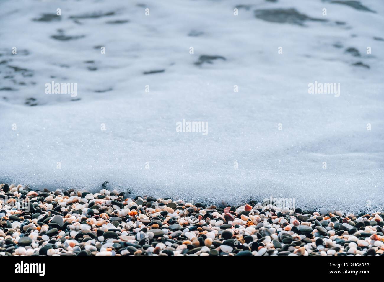 Abstract nature summer or spring ocean sea background. Small waves on ...