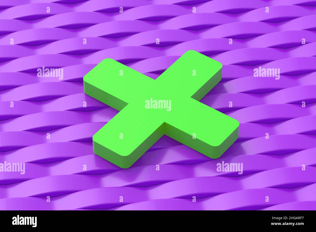 Simple shape of cross. Geometrical figure. Abstract background. 3d ...