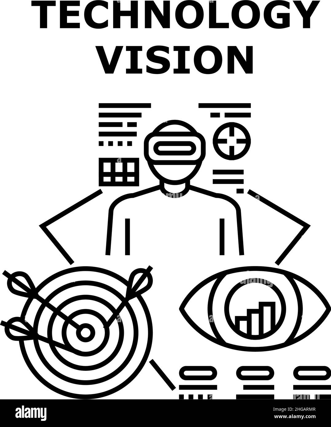 Eye tech logo Black and White Stock Photos & Images - Alamy