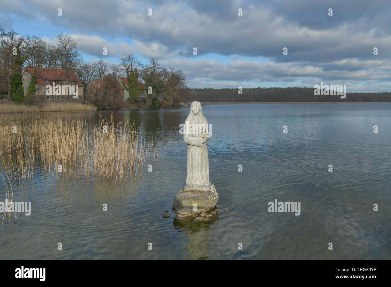 The beautiful nun from Wutzsee, Lindow, Brandenburg, Germany Stock ...