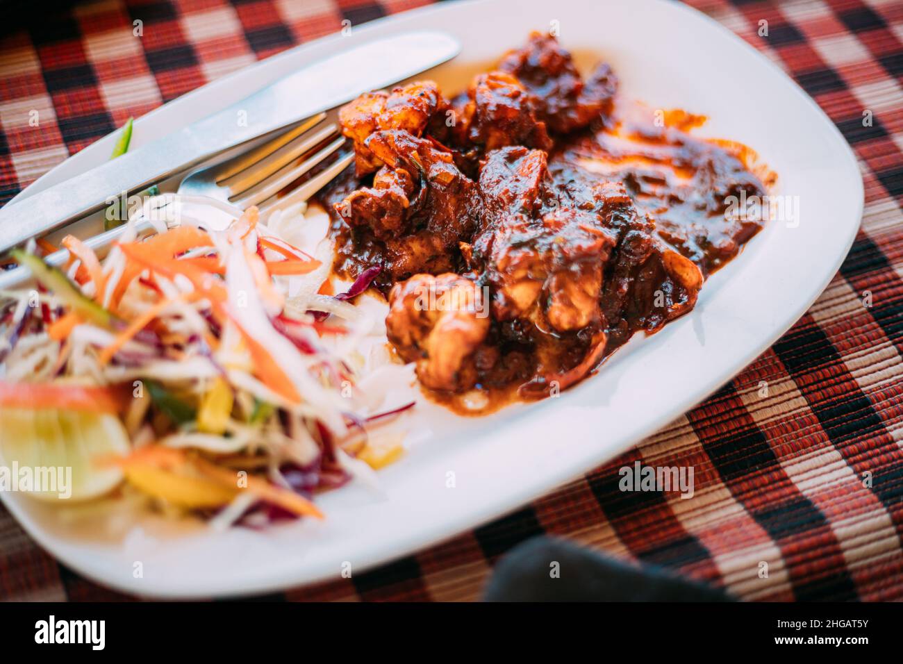 Goa, India. Dish Of Indian National Cuisine Is Goan Shrimp In Indian ...