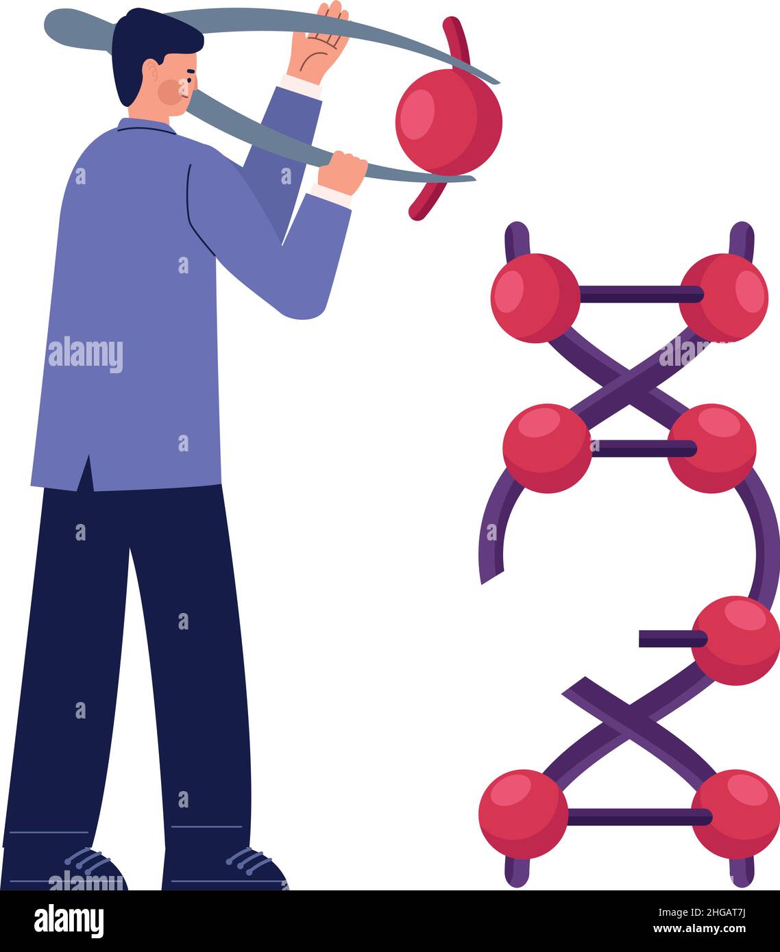 male scientist with dna Stock Vector Image & Art - Alamy