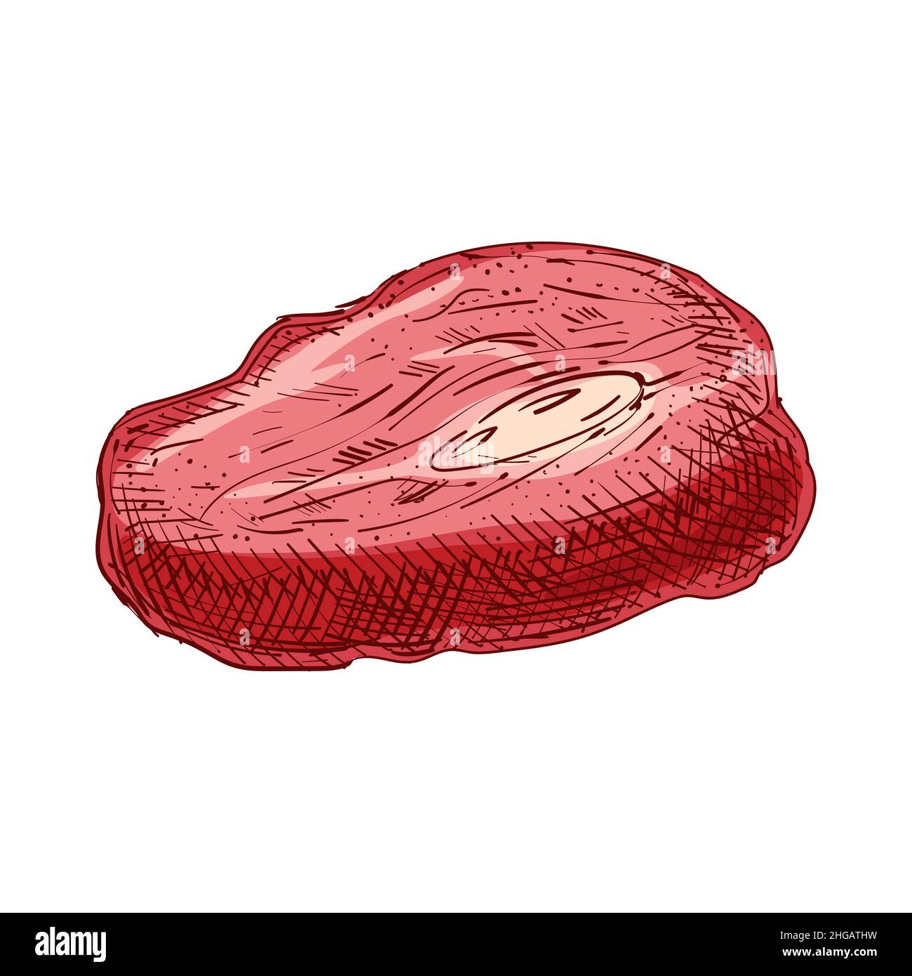Meat Hand Drawing Sketch Piece Of Pork Or Beef Vector Illustration Stock Vector Image And Art