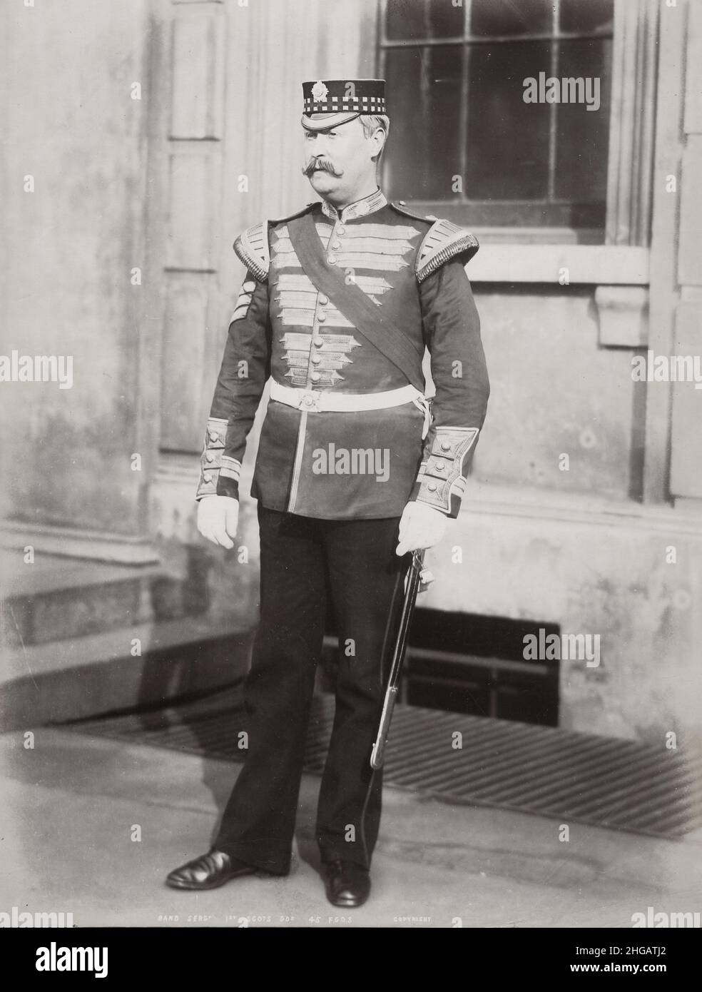 Vintage late 19th century photograph: 1890's British Army Regiment ...