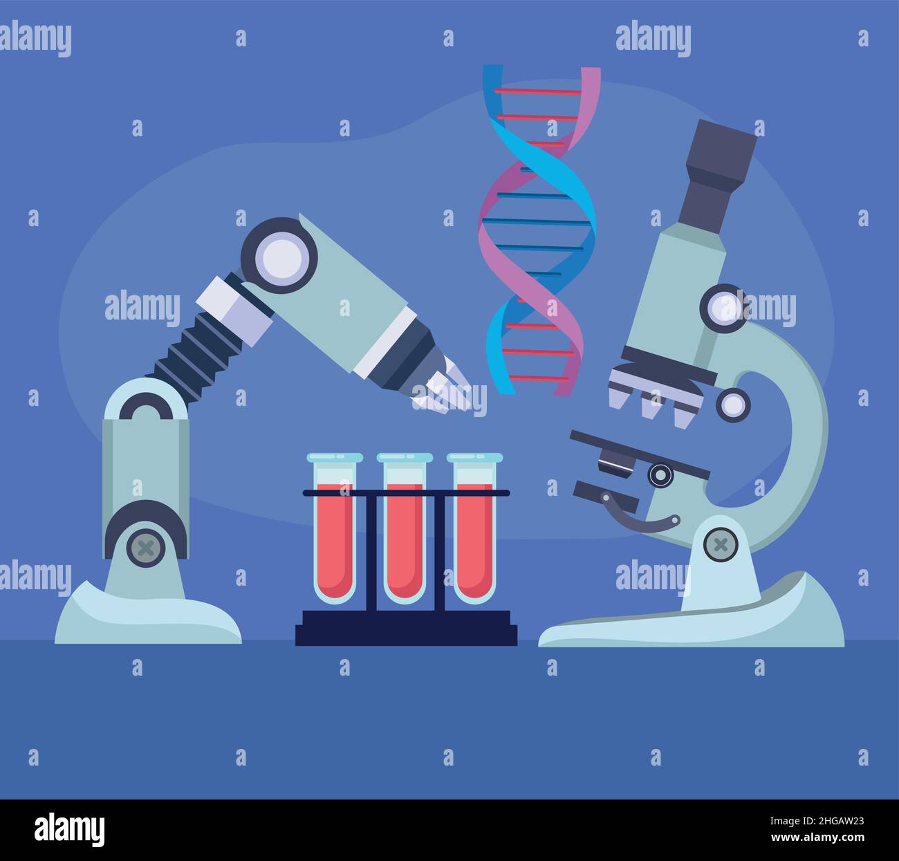dna and laboratory equipment Stock Vector Image & Art - Alamy