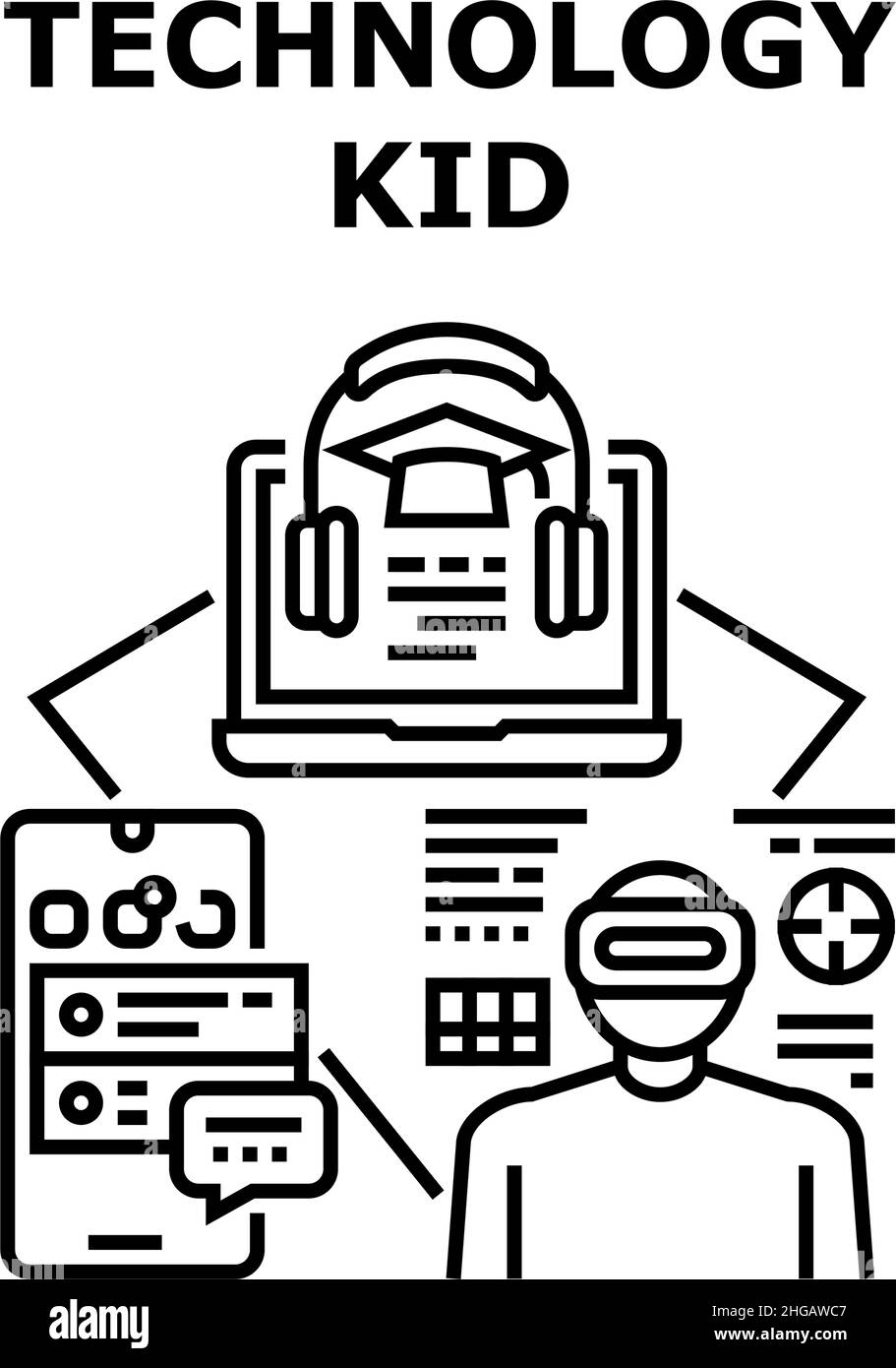 Technology kid icon vector illustration Stock Vector Image & Art - Alamy