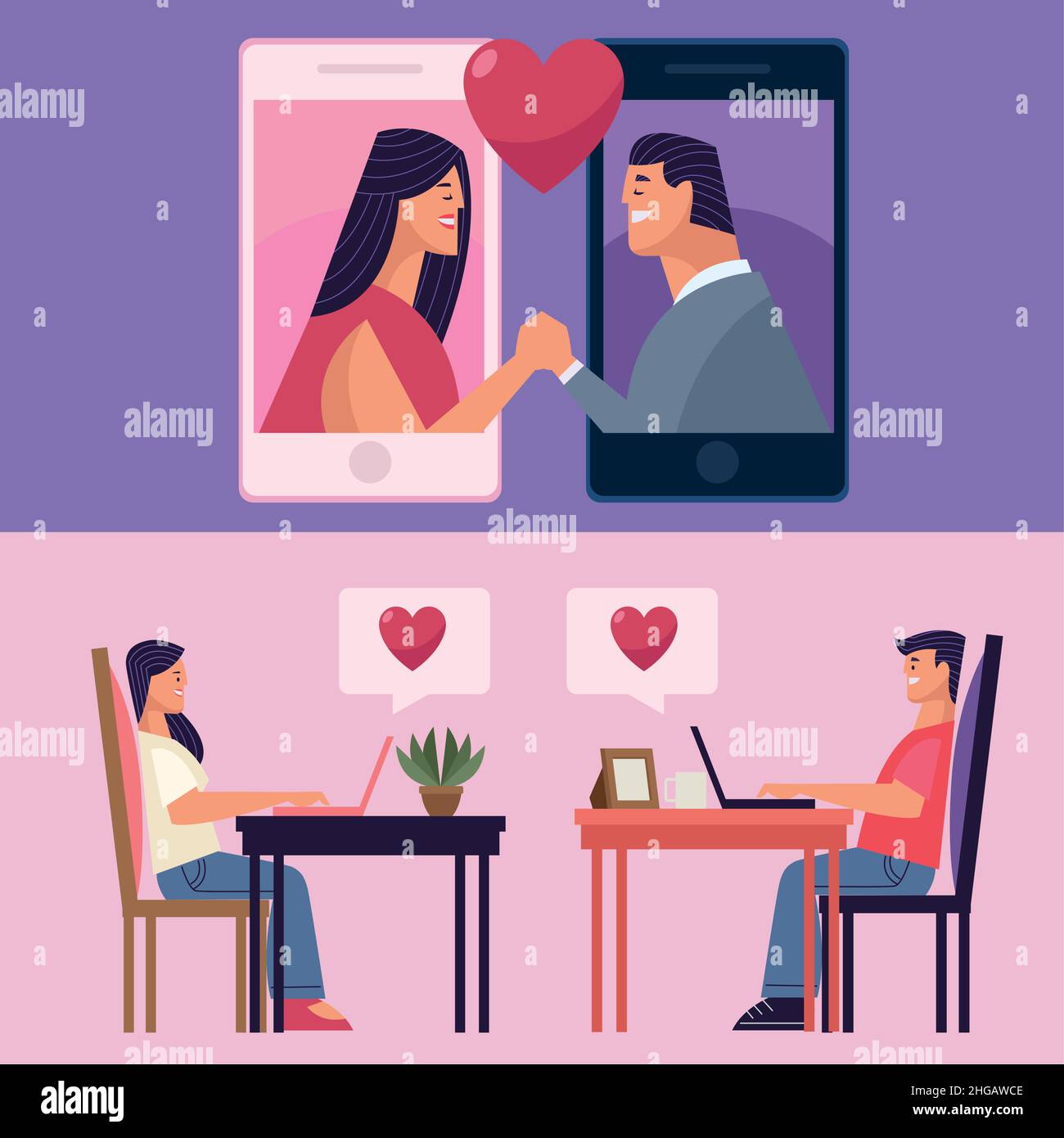 Three lovers Stock Vector Images - Alamy
