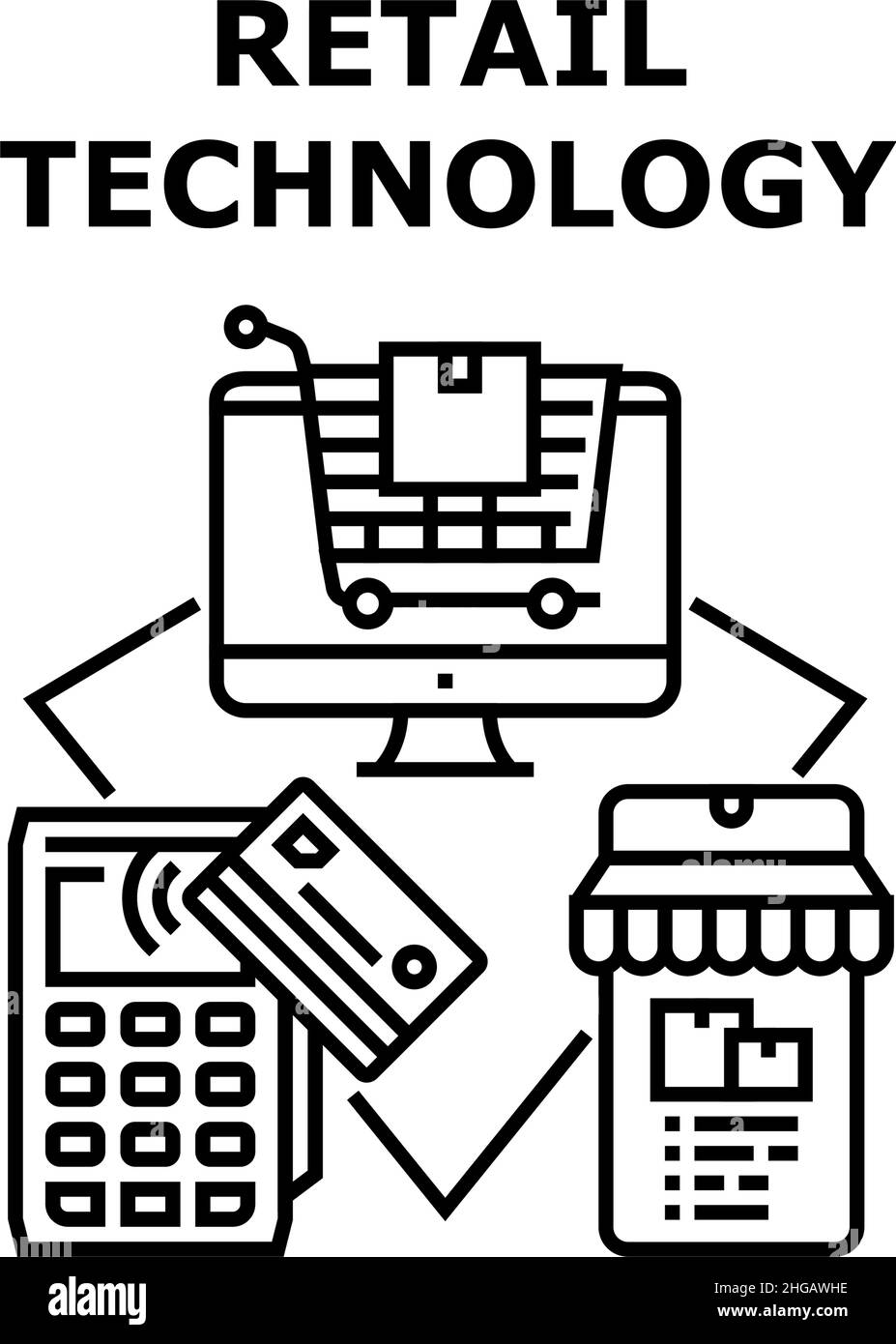 Retail Technology icon vector illustration Stock Vector Image & Art - Alamy