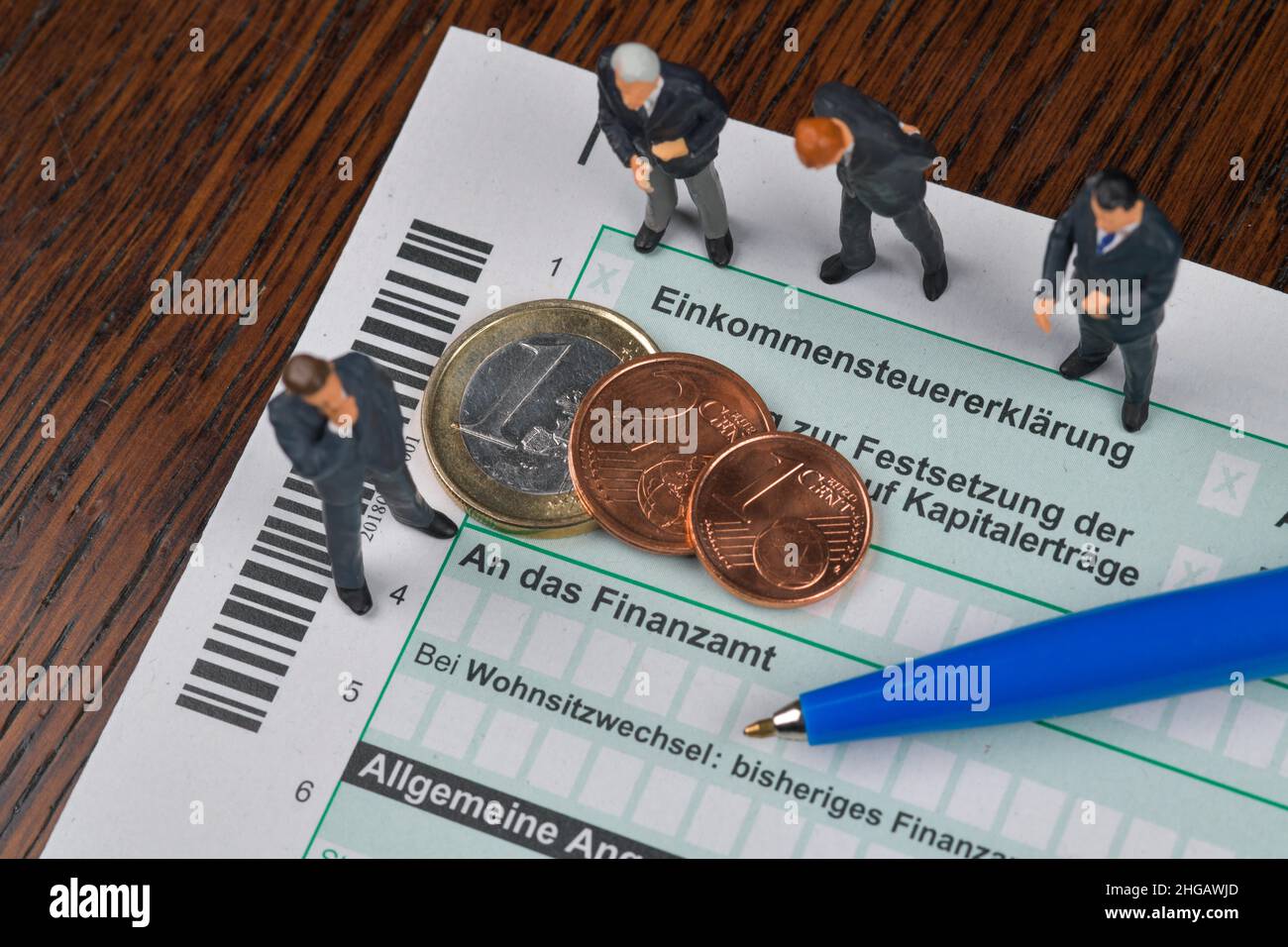 Income tax return to the tax office, form, tax return Stock Photo - Alamy