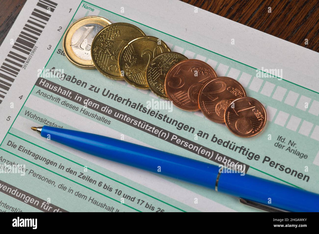 Maintenance payments to the needy, maintenance annex, form, tax return ...
