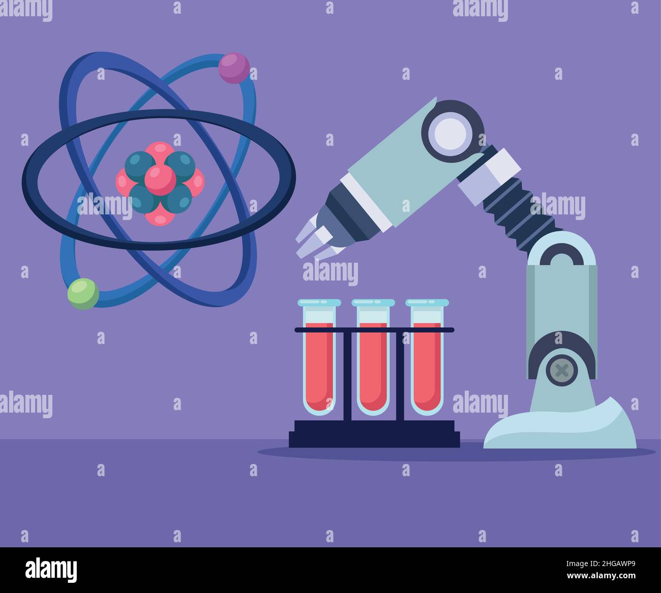 atom and laboratory icons Stock Vector Image & Art - Alamy