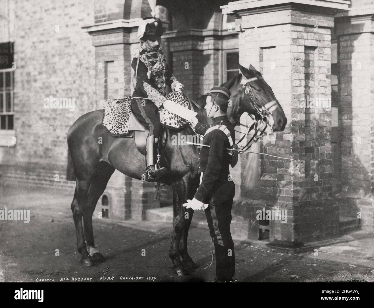 Vintage late 19th century photograph: 1890's British Army Regiment ...