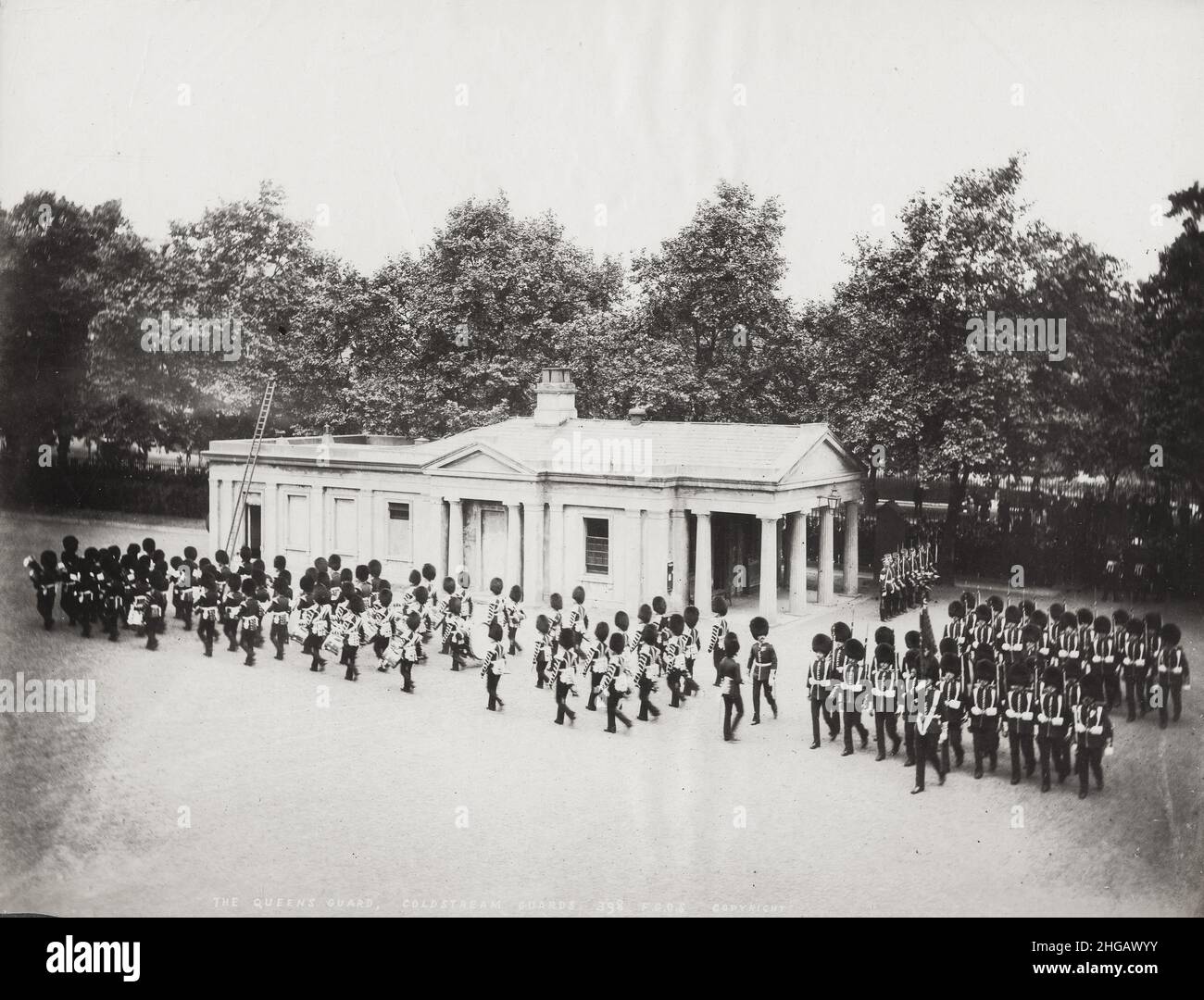Vintage late 19th century photograph: 1890's British Army Regiment ...