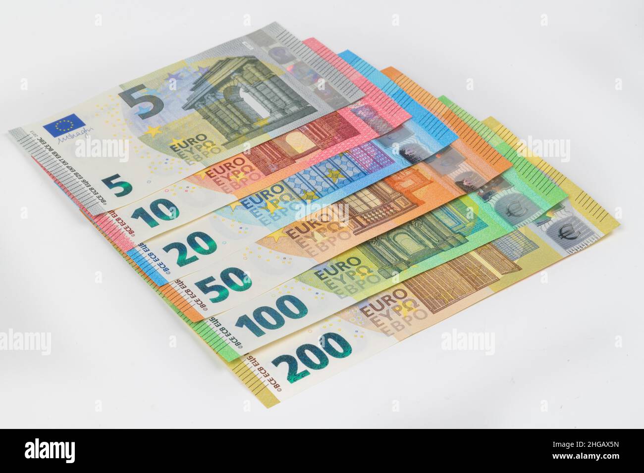 Euro notes, banknotes, stack, studio shot Stock Photo - Alamy