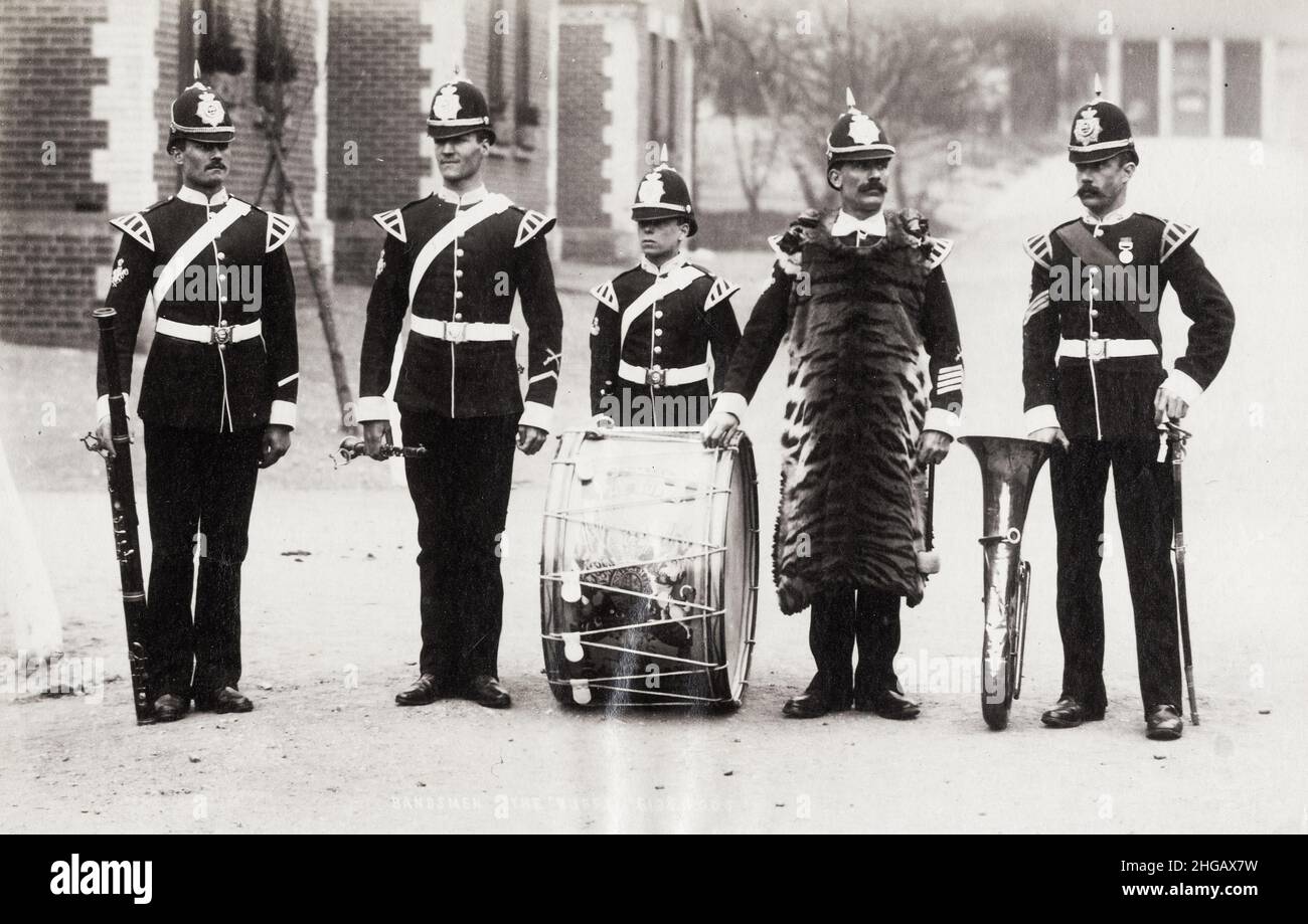 Vintage late 19th century photograph: 1890's British Army Regiment ...
