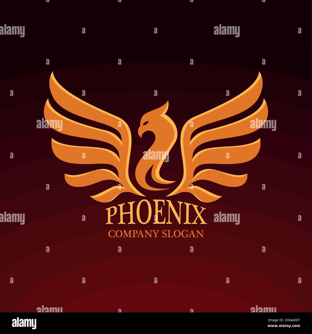 phoenix golden emblem Stock Vector Image & Art - Alamy