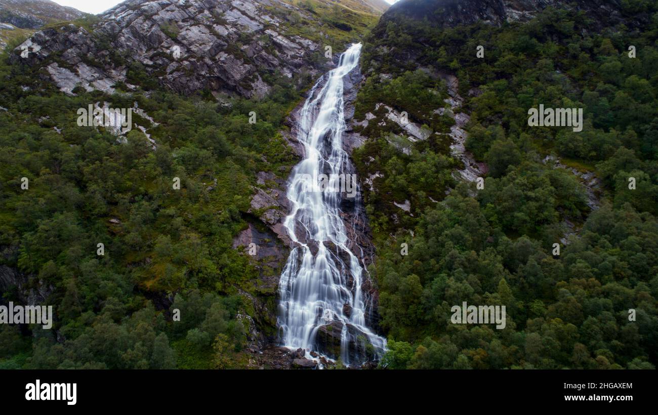Steall Falls, the second-highest waterfall in United Kingdom at 120 ...