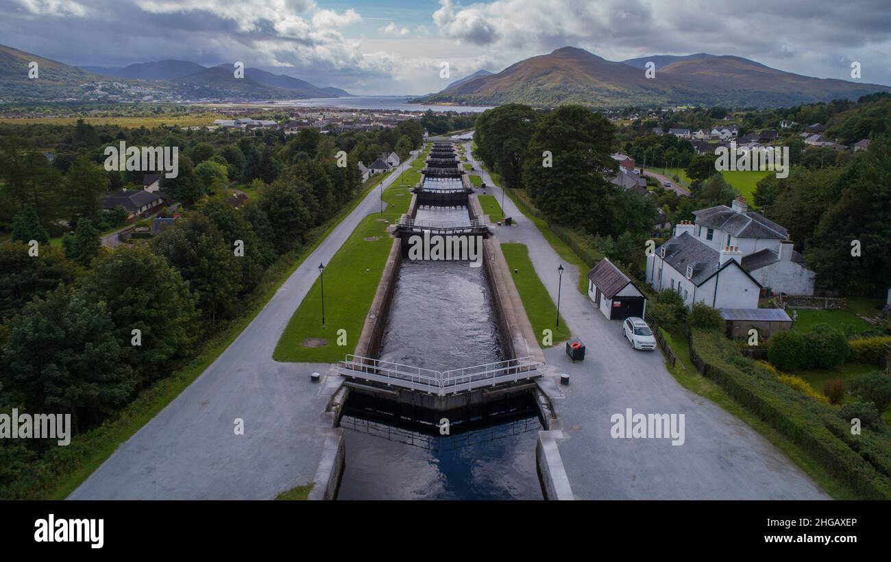 Neptune's Staircase, made up of eight locks making it the longest ...