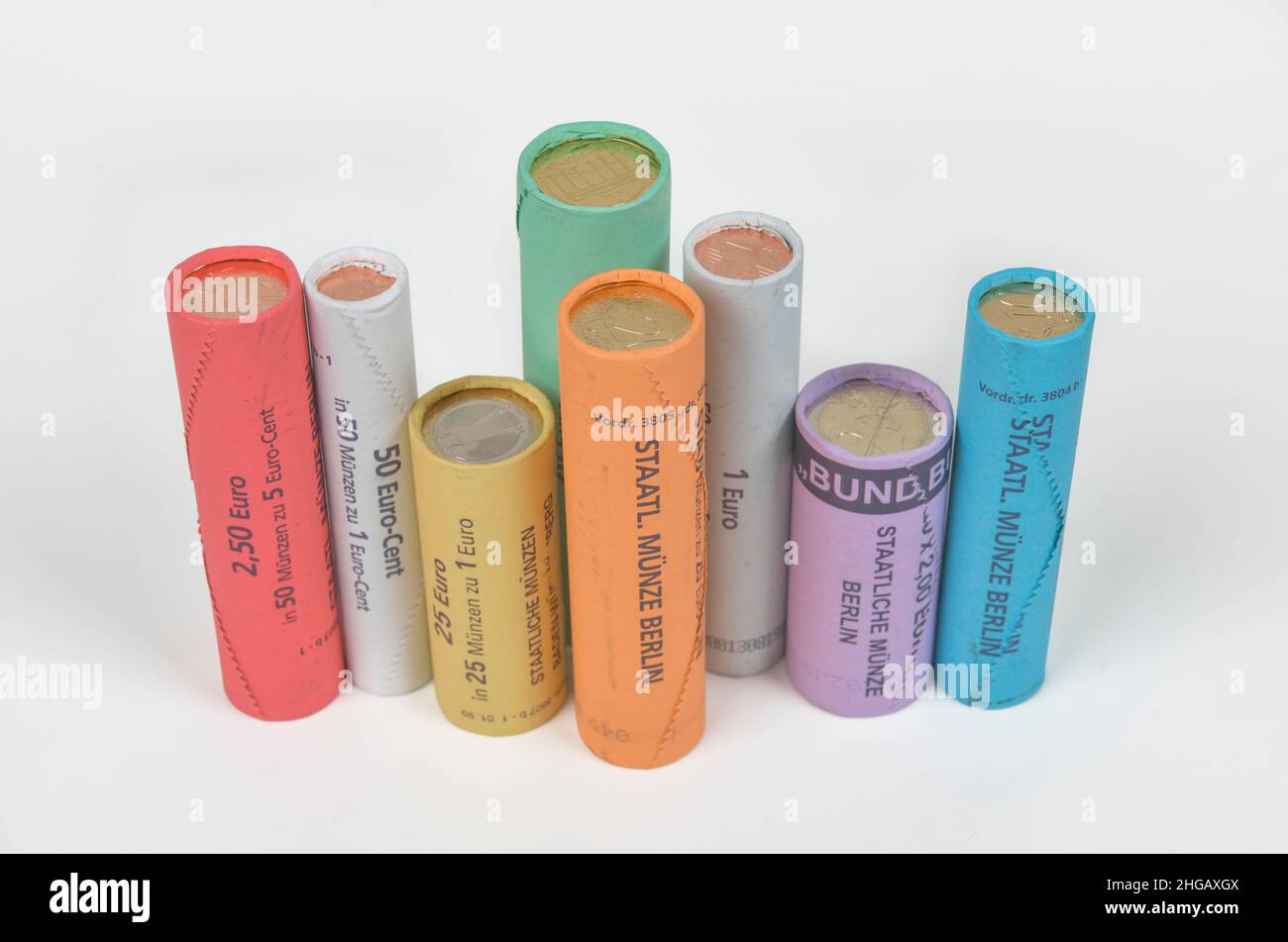 Euro coin roll hi-res stock photography and images - Alamy