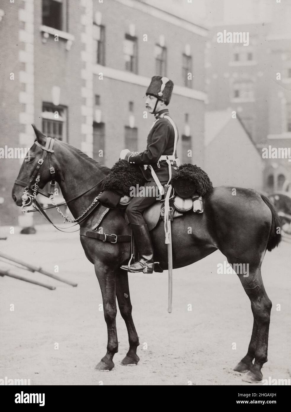Vintage late 19th century photograph: 1890's British Army Regiment ...