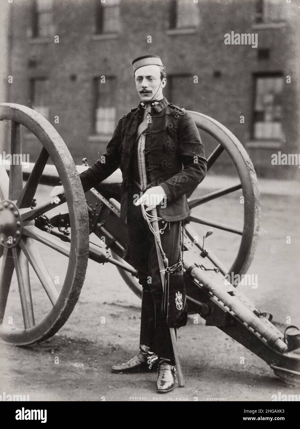 Vintage late 19th century photograph: 1890's British Army Regiment ...