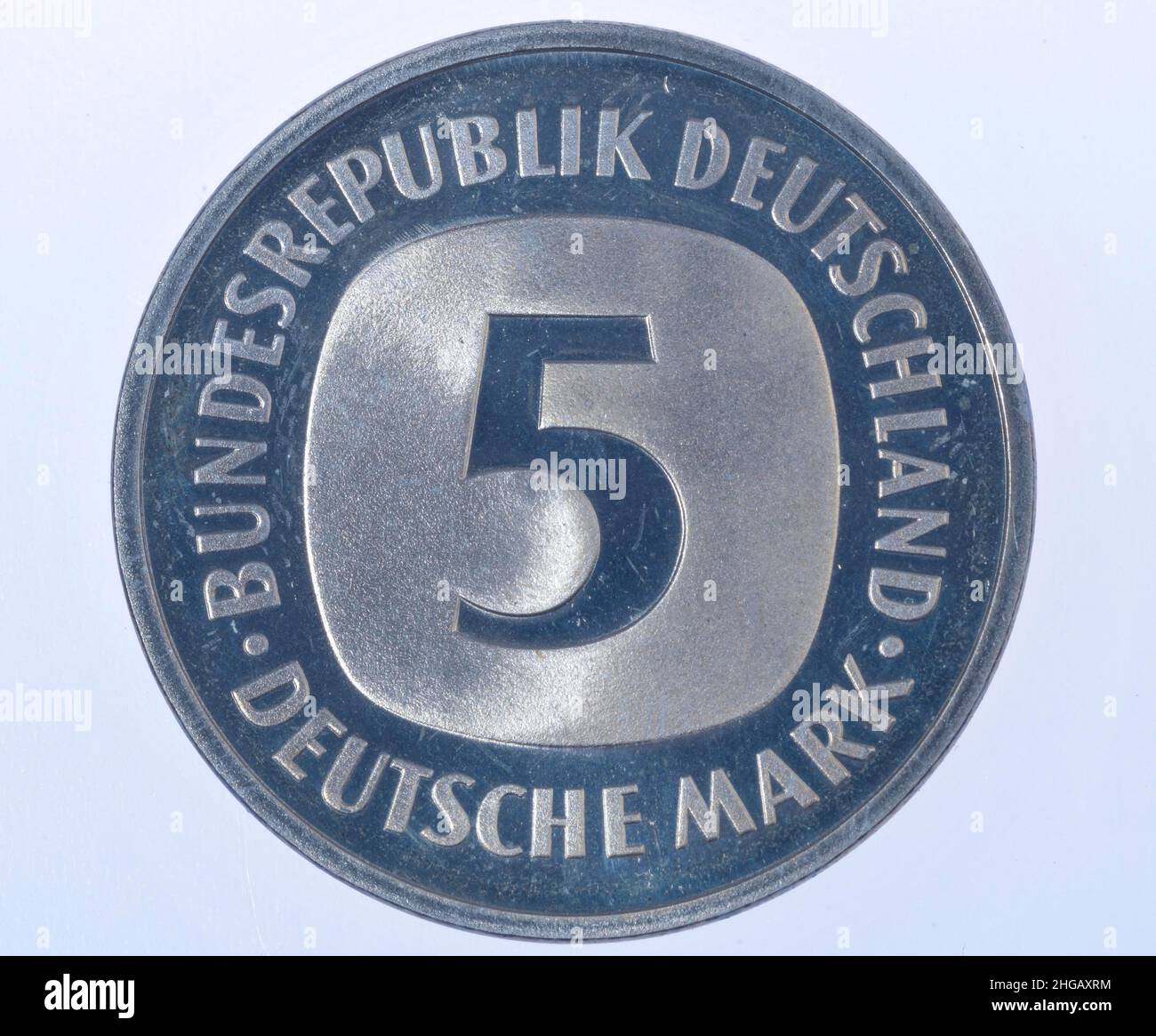 Coin, 5 D-Mark, Federal Republic of Germany Stock Photo - Alamy