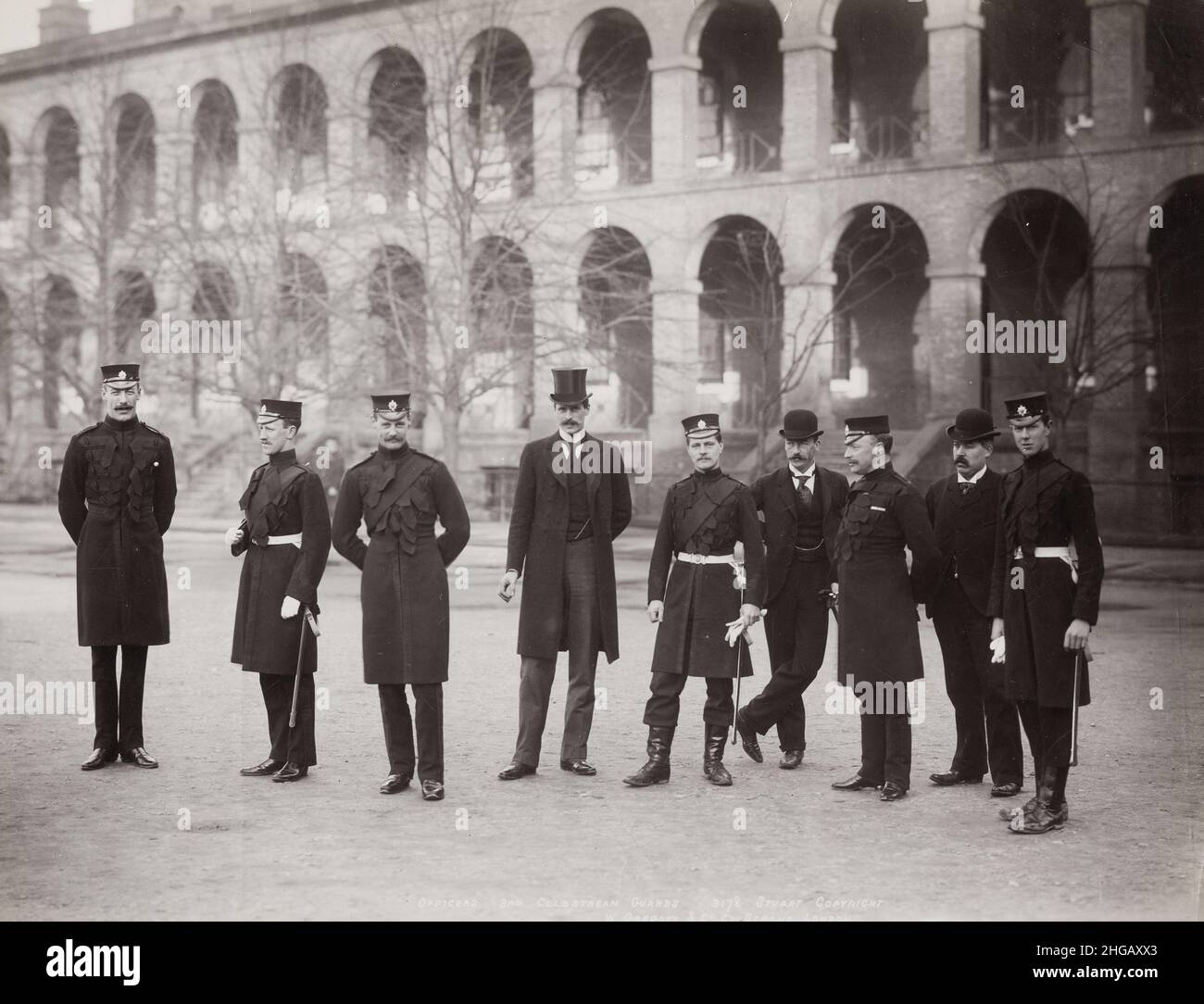 Vintage late 19th century photograph: 1890's British Army Regiment ...