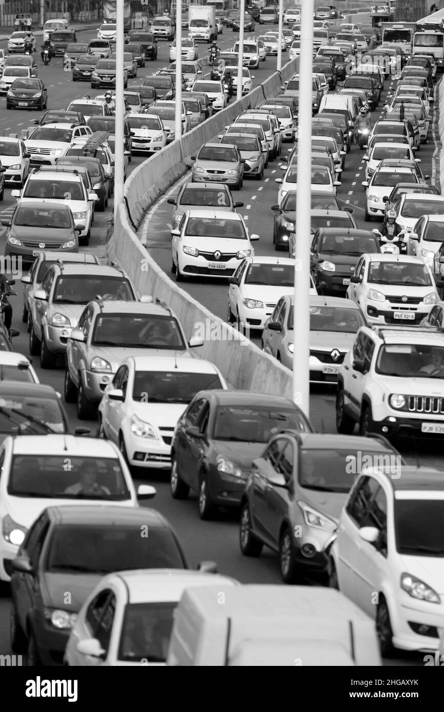 Very crowded bus brazil Black and White Stock Photos & Images - Alamy