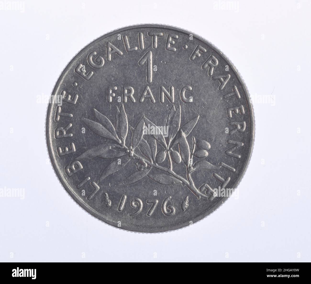Coin, 1 franc, France Stock Photo - Alamy