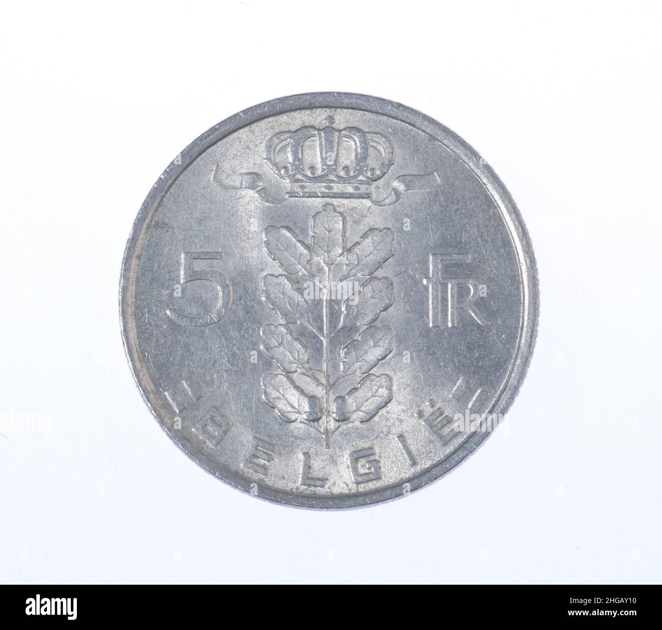 Coin, 5 Franc, Belgium Stock Photo - Alamy