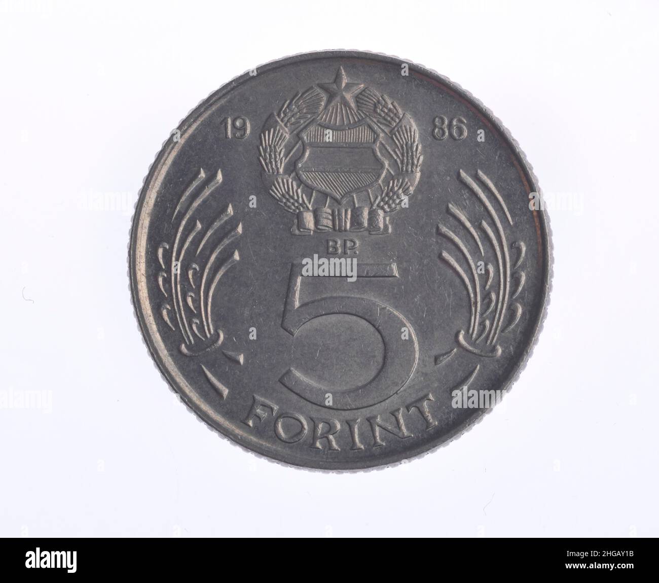 Coin, 5 Forint, Hungary Stock Photo - Alamy