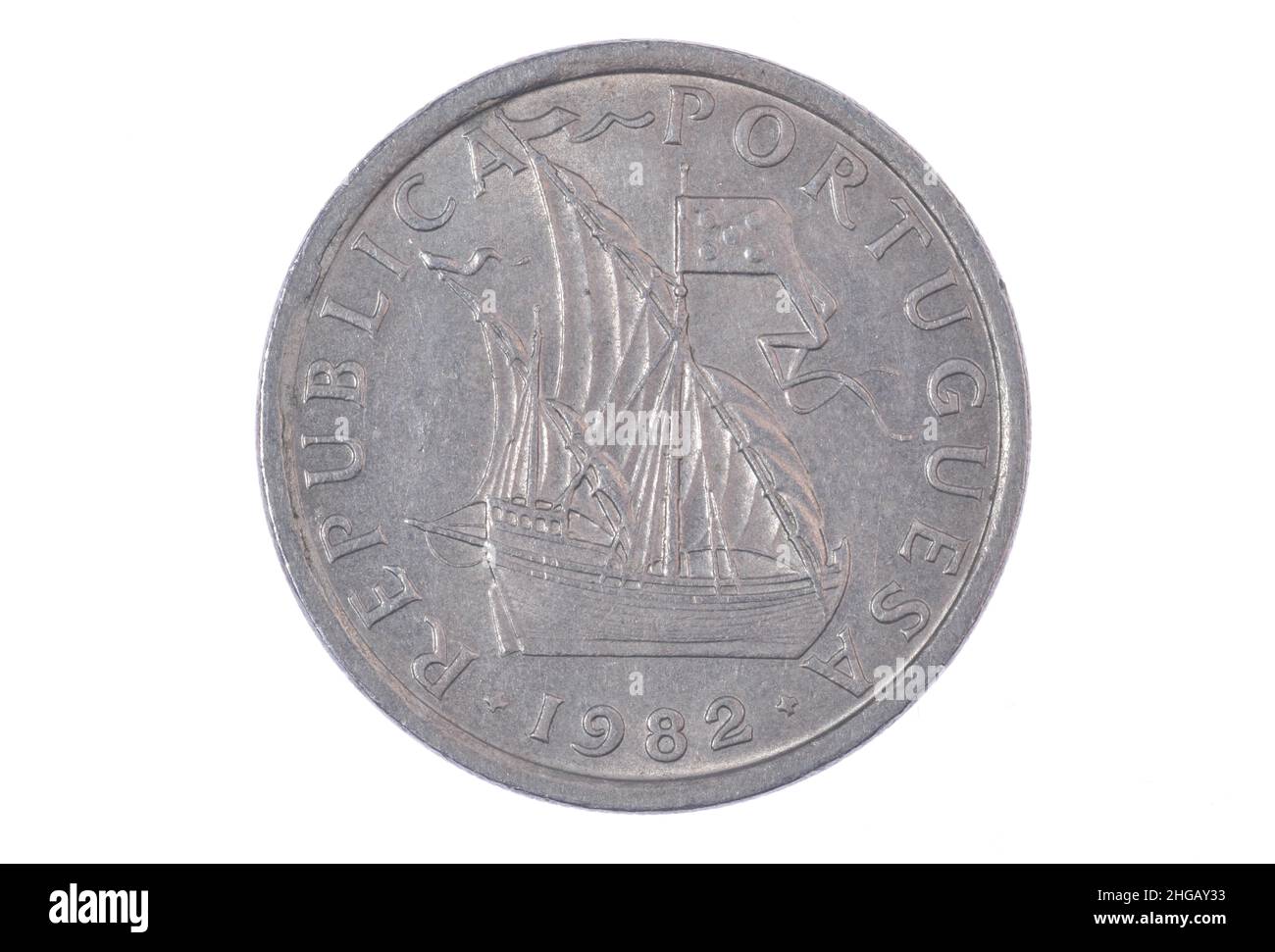 Coin, 5 Escudos, Portugal Stock Photo - Alamy