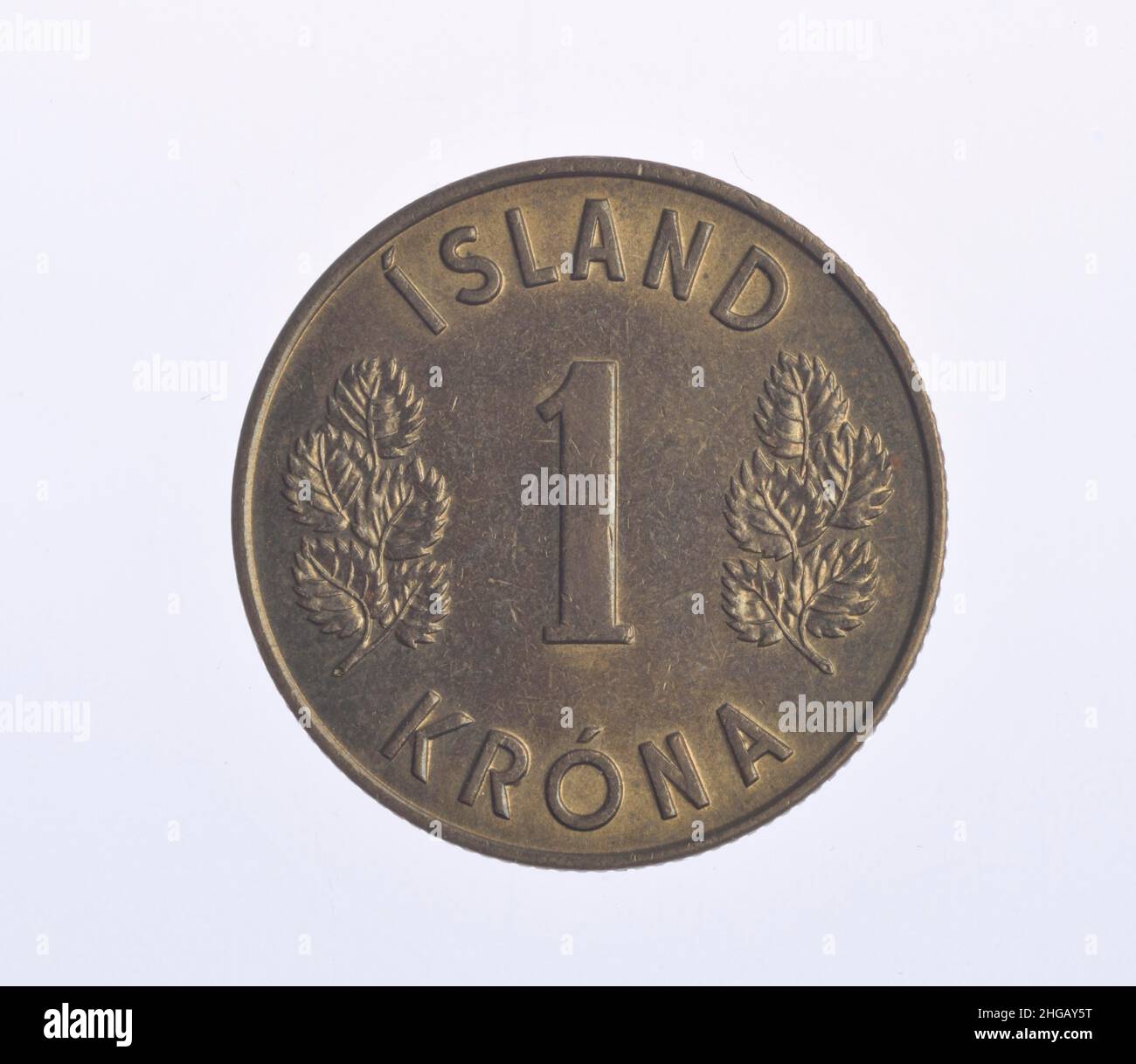 Iceland krona coin currency hi-res stock photography and images - Alamy