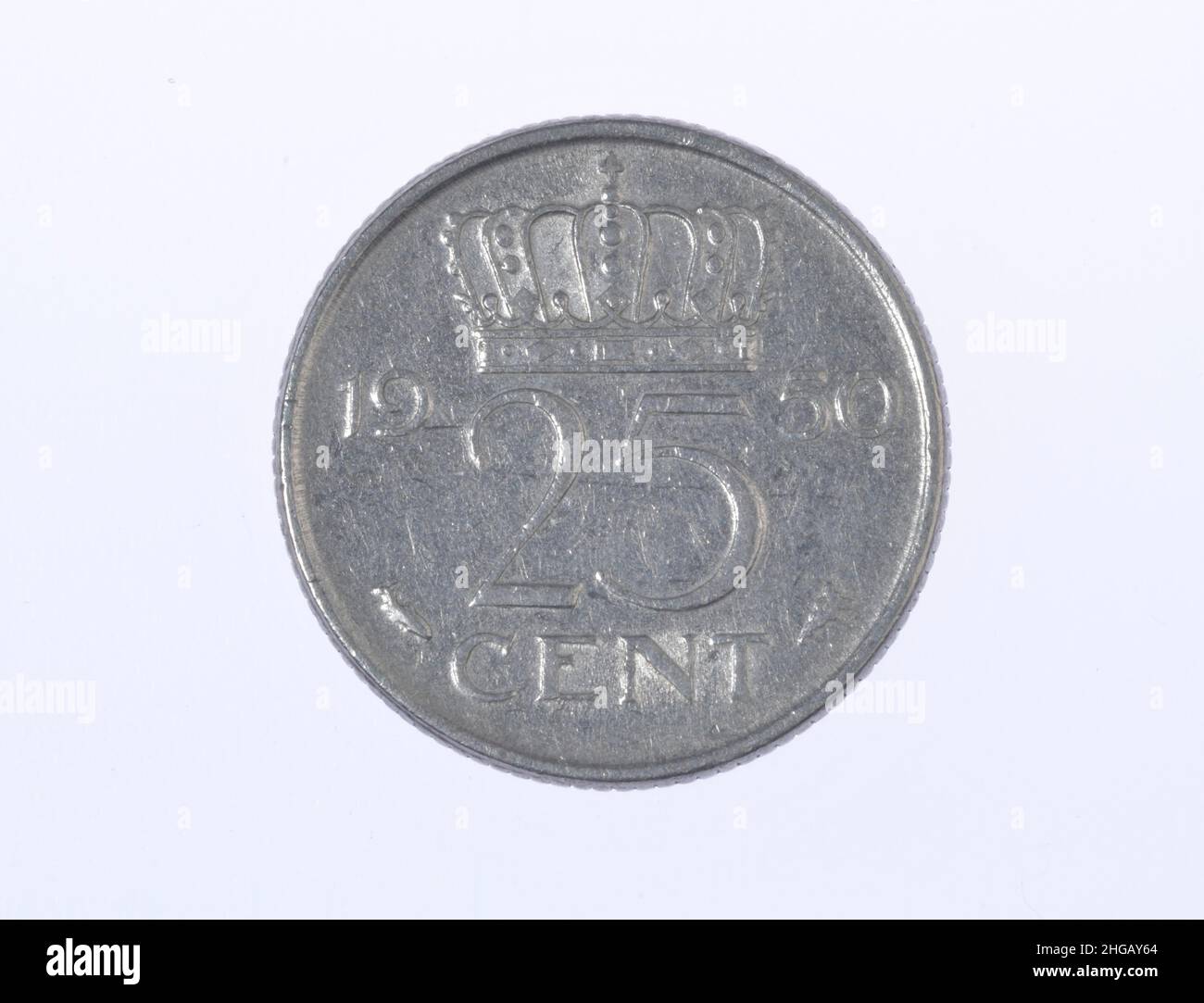 Coin, 25 cent, Netherlands Stock Photo - Alamy