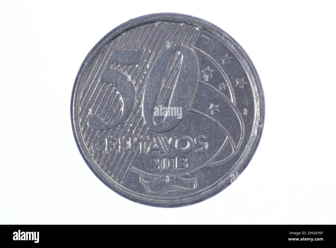 Coin, 50 Centavos, Brazil Stock Photo - Alamy
