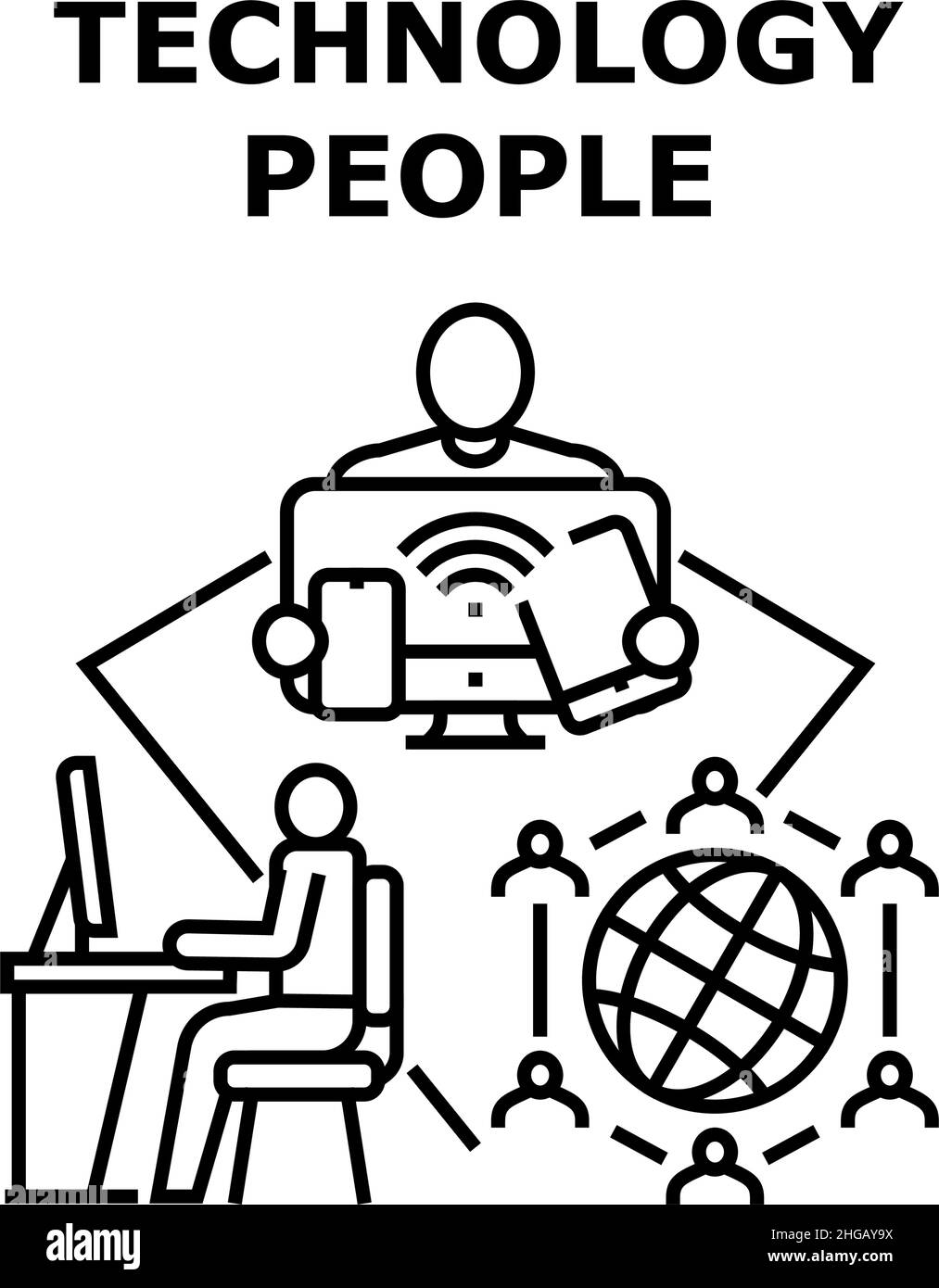 Technology people icon vector illustration Stock Vector Image & Art - Alamy