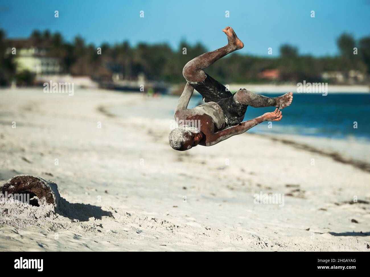 Back Tuck On Beach