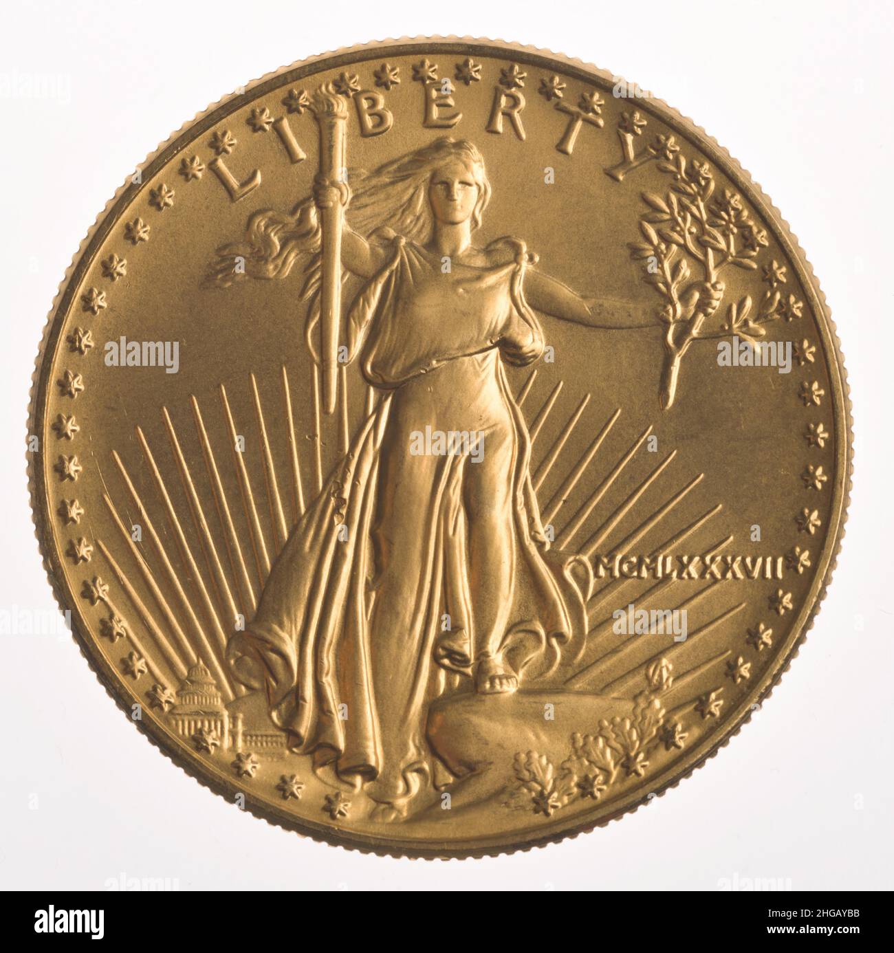 Plain gold coin hi-res stock photography and images - Alamy