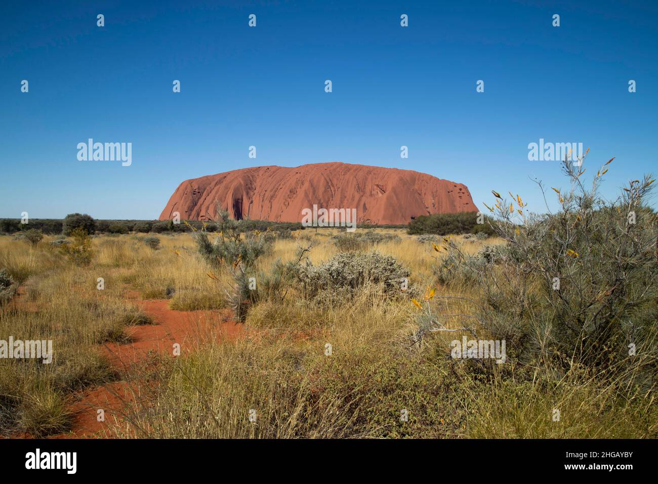 Uluru view from the western side, Uluru-Kata Tjuta National Park ...