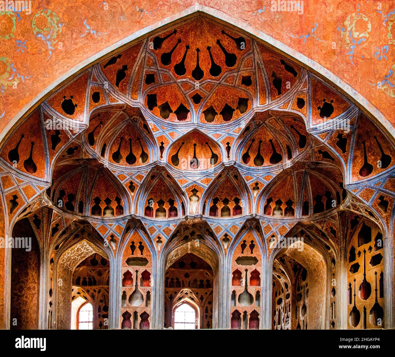 Music Room, Ali Qapu Palace, Isfahan, Isfahan, Iran Stock Photo - Alamy